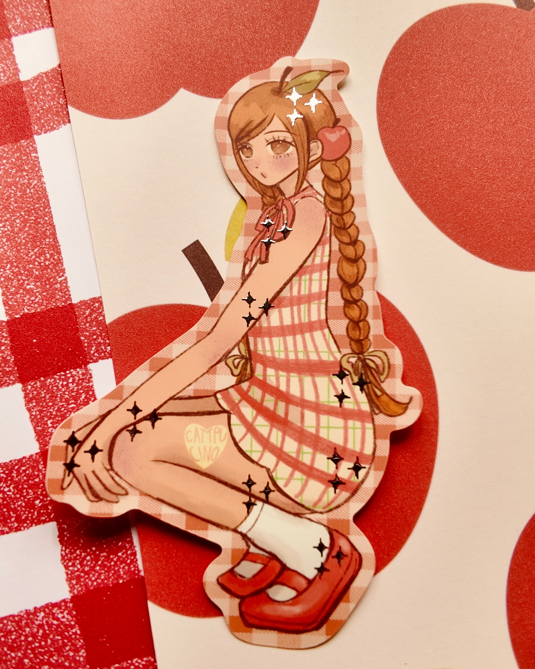 Pommella and Lunella die cut sticker – cattpucino